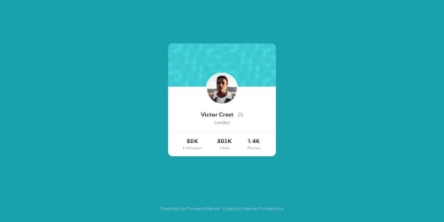 Frontend Mentor | Simple Profile Card coding challenge solution