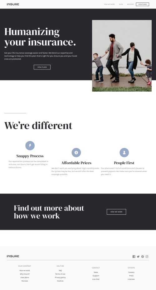Frontend Mentor | insure-landing-page coding challenge solution