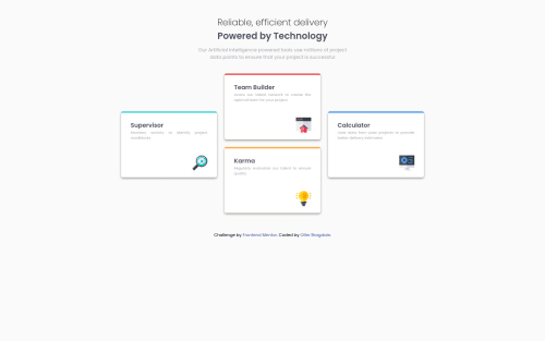 Frontend Mentor | Four card feature section using HTML/CSS coding challenge solution