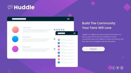 Frontend Mentor | Responsive huddle-landing-page using html and css coding challenge solution