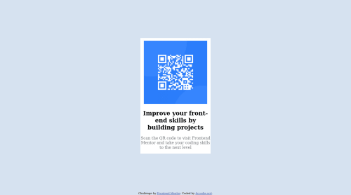 Frontend Mentor | QR code solution with CSS flex coding challenge solution