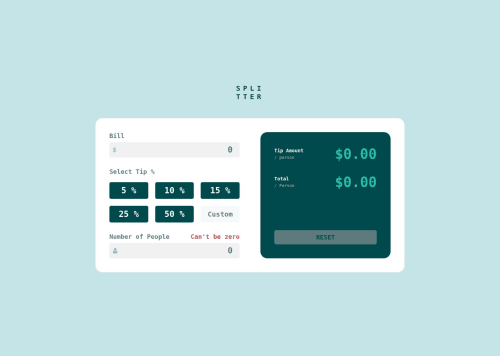 Frontend Mentor | Responsive Tip-calculator app using react and sass ...