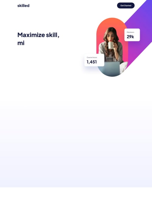 Frontend Mentor | Skilled e-learning landing page coding challenge solution