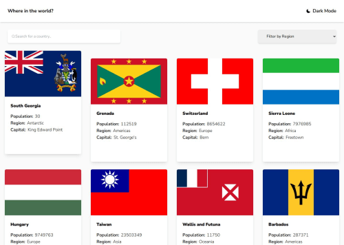 Frontend Mentor | Rest Countries api with react and tailwind css coding challenge solution