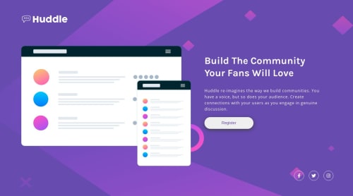 Huddle landing page section master solution by [Naimur] coding challenge solution | Frontend Mentor
