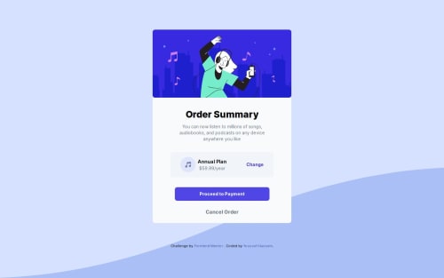 Frontend Mentor | Order summary component coding challenge solution