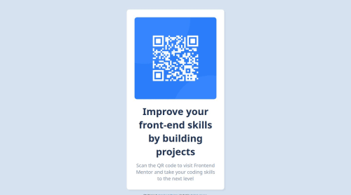 Basic QR Component using HTML and CSS coding challenge solution
