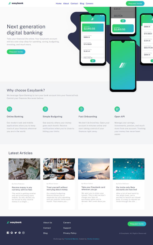 Responsive landing page using css grid coding challenge solution