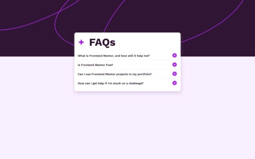 FAQ accordion solution | HTML | CSS | JS coding challenge solution