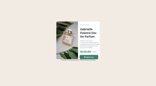 Responsive product preview card using floats coding challenge solution