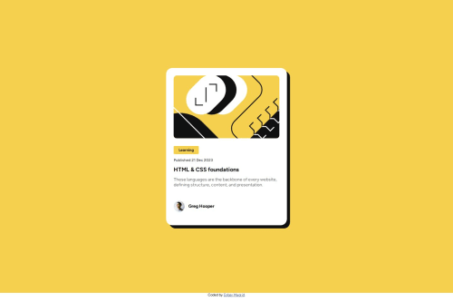 Frontend Mentor | blog card using flexbox and grid coding challenge solution