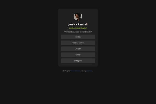 Responsive social links card using flexbox coding challenge solution | Frontend Mentor