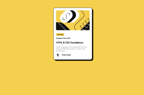 Frontend Mentor | html, css, bem, font, figma coding challenge solution