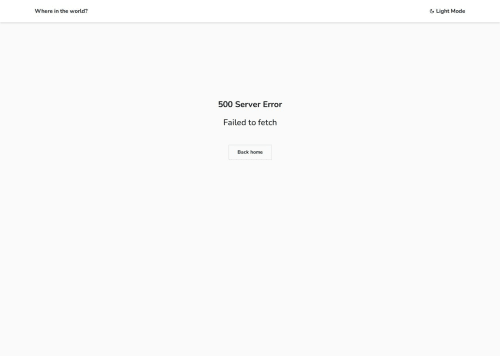 Frontend Mentor Where In The World Coding Challenge Solution