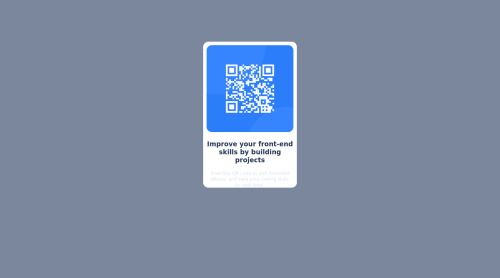 Frontend Mentor | A card that has a QR code using basic HTML and CSS. coding challenge solution