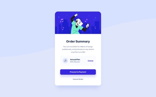 Frontend Mentor | Order summary with HTML5 and CSS3 coding challenge solution