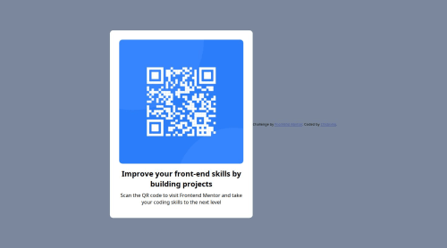 Responsive QR code using HTML and CSS. coding challenge solution