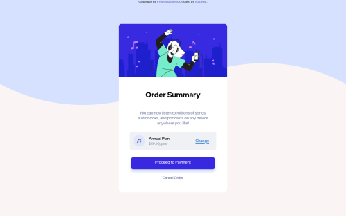 Solution using Html and CSS coding challenge solution