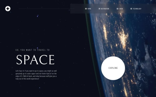 Frontend Mentor | Space tourism multi-page website coding challenge solution
