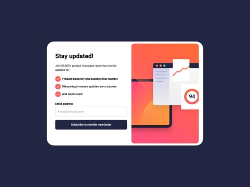 Frontend Mentor | Newsletter sign-up using reactJs/tailwindCss coding challenge solution