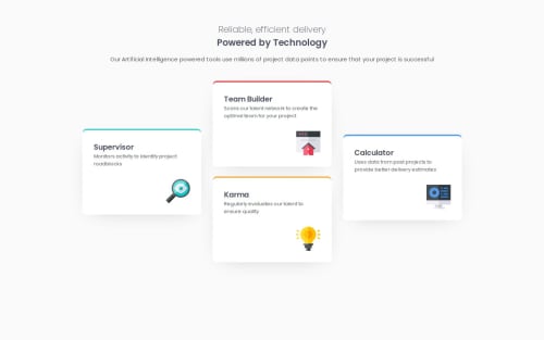 Frontend Mentor | four-card-feature-section-master coding challenge solution