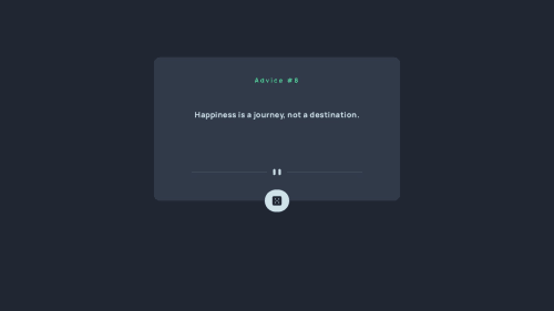 Frontend Mentor | Advice Generator using React Vite, Typescript and Tailwind coding challenge ...