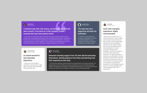 Testimonial Challenge Using Flexbox Coding Challenge Solution