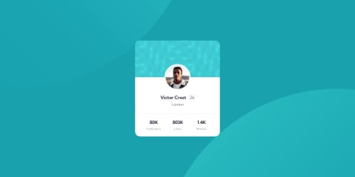 Frontend Mentor | Profile Card Component coding challenge solution