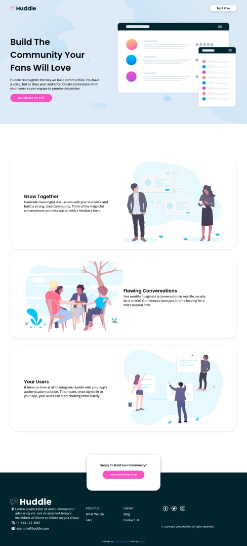 Frontend Mentor | Responsive Landing Page using CSS grid coding challenge solution