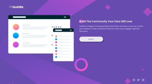 Frontend Mentor | Huddle Landing Page coding challenge solution