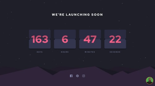Frontend Mentor Launch Countdown Timer Solution Coding Challenge Solution