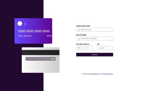 Frontend Mentor | Interactive Card using HTML CSS and JS coding challenge solution