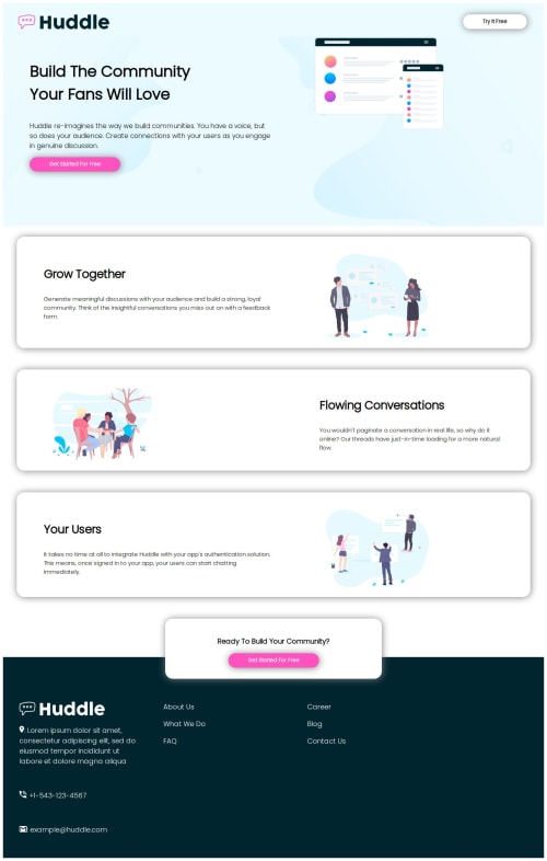 Frontend Mentor | Responsive landing page using CSS3 coding challenge solution
