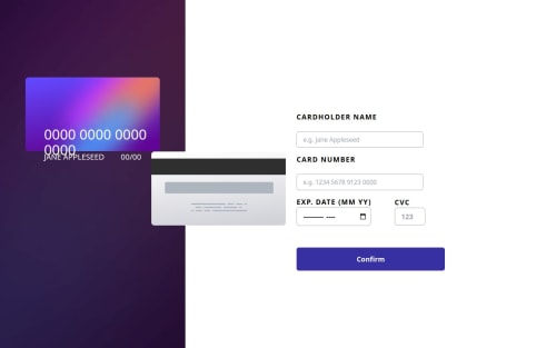 Frontend Mentor Form Interactive Card Details Tailwind Css Coding