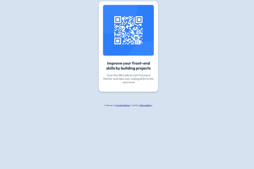 Frontend Mentor | QR code component challenge using HTML/CSS coding challenge solution