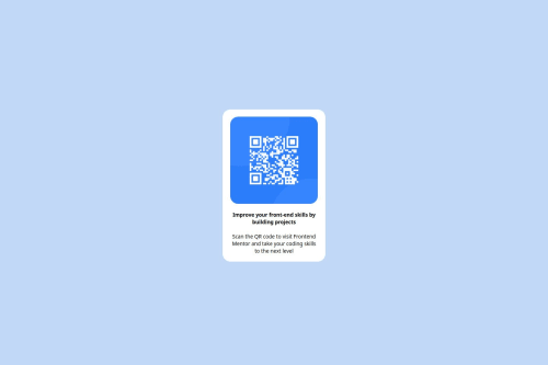 Qr Code Card using CSS Flexbox coding challenge solution