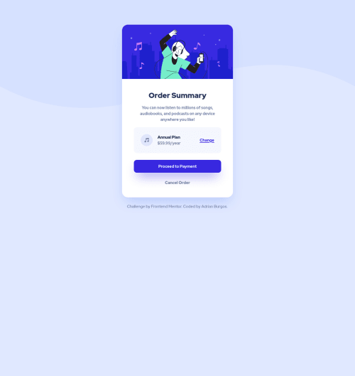 Order summary component using React and Tailwind coding challenge solution