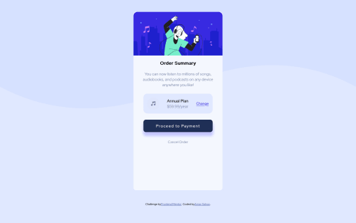 Order summary component challenge using CSS flexbox coding challenge solution