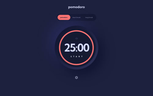 Frontend Mentor | Pomodoro app with ReactJs with sound effects coding challenge solution