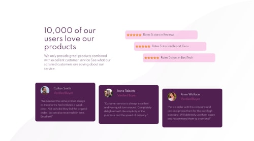 Frontend Mentor | Social Proof section master using html and css coding challenge solution
