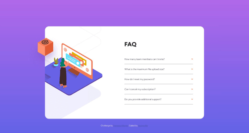 Frontend Mentor | Responsive FAQ Accordion Card coding challenge solution