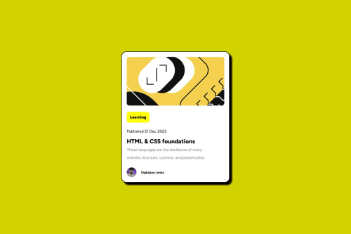 Frontend Mentor Blog Preview Card Using Html And Css Coding Challenge