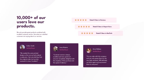 social-proof-section coding challenge solution | Frontend Mentor