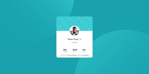 Frontend Mentor | HTML CSS Profile Card coding challenge solution