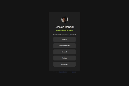 Frontend Mentor | Social Links Profile coding challenge solution