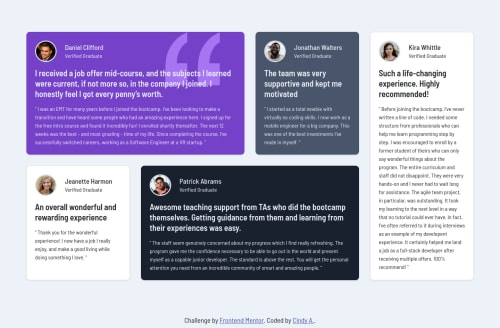 Frontend Mentor | Responsive Grid using bootstrap coding challenge solution