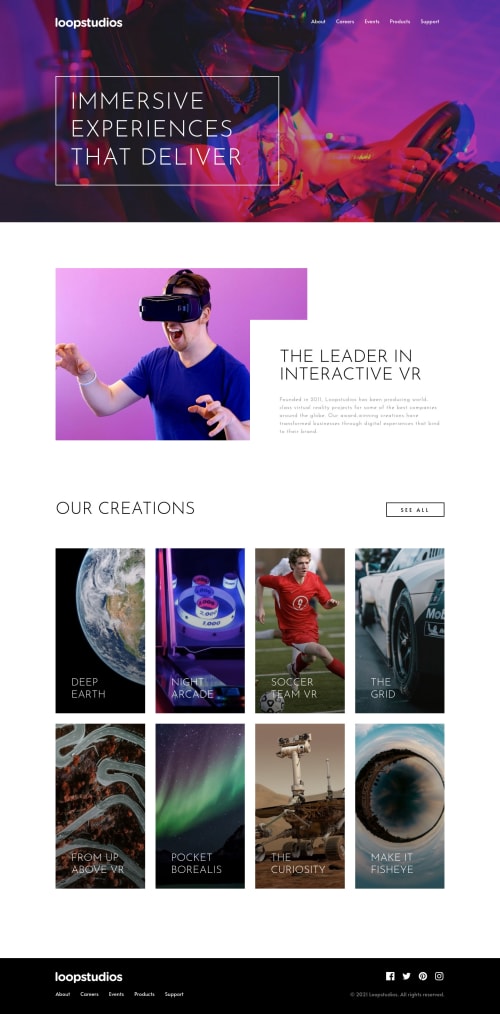 Frontend Mentor | Loopstudios-landing-page coding challenge solution