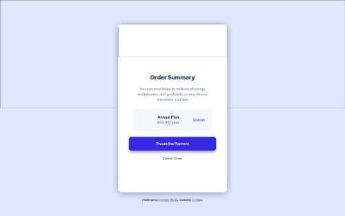 Frontend Mentor | Order Summary using HTML, CSS, Flexbox coding challenge solution