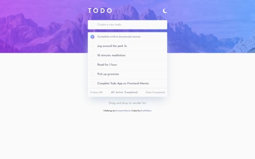 Frontend Mentor Todo App Main Using Tailwindcss Coding Challenge Solution 2836