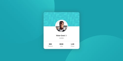 Frontend Mentor | Profile Card Component coding challenge solution